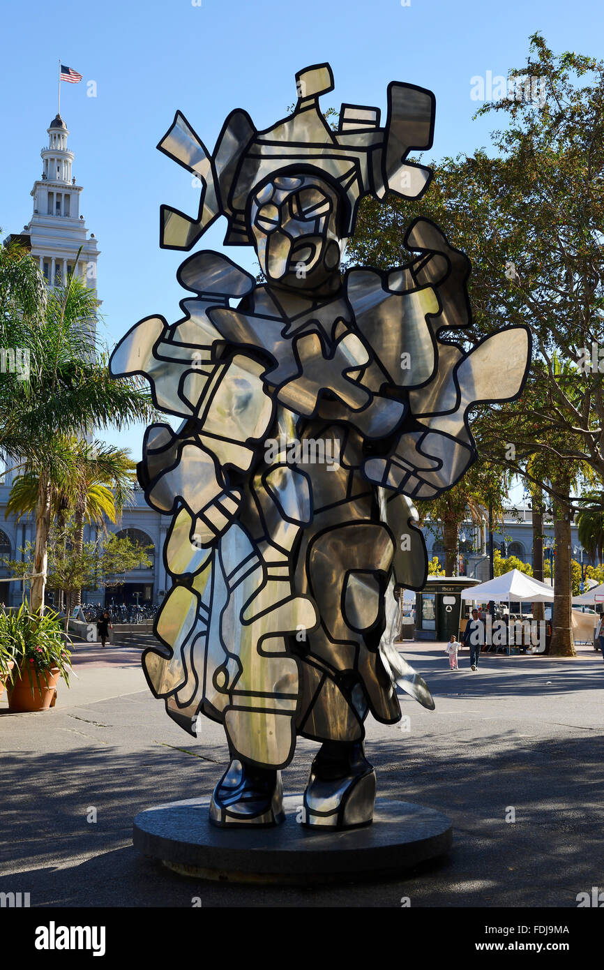 Sculpture in Justin Herman Plaza, San Francisco, California, USA Stock ...