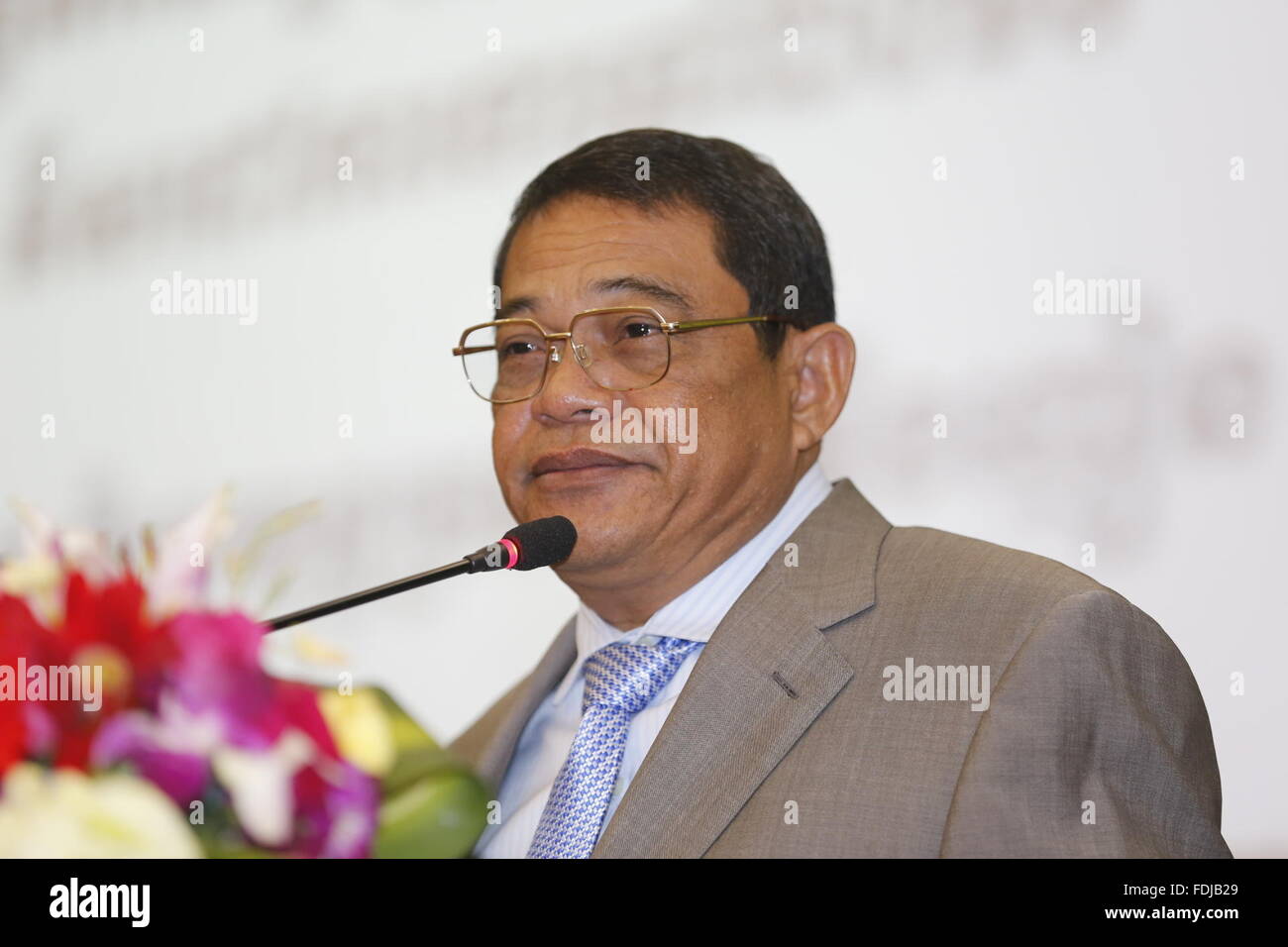 Phnom Penh, Cambodia. 1st Feb, 2016. Cambodian Deputy Prime Minister Ke ...