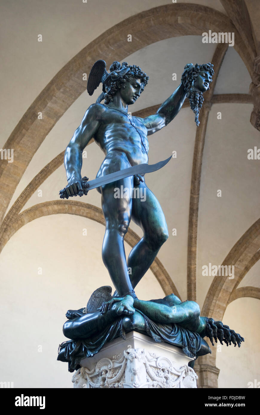 Perseus statue by Cellini, Florence Stock Photo - Alamy