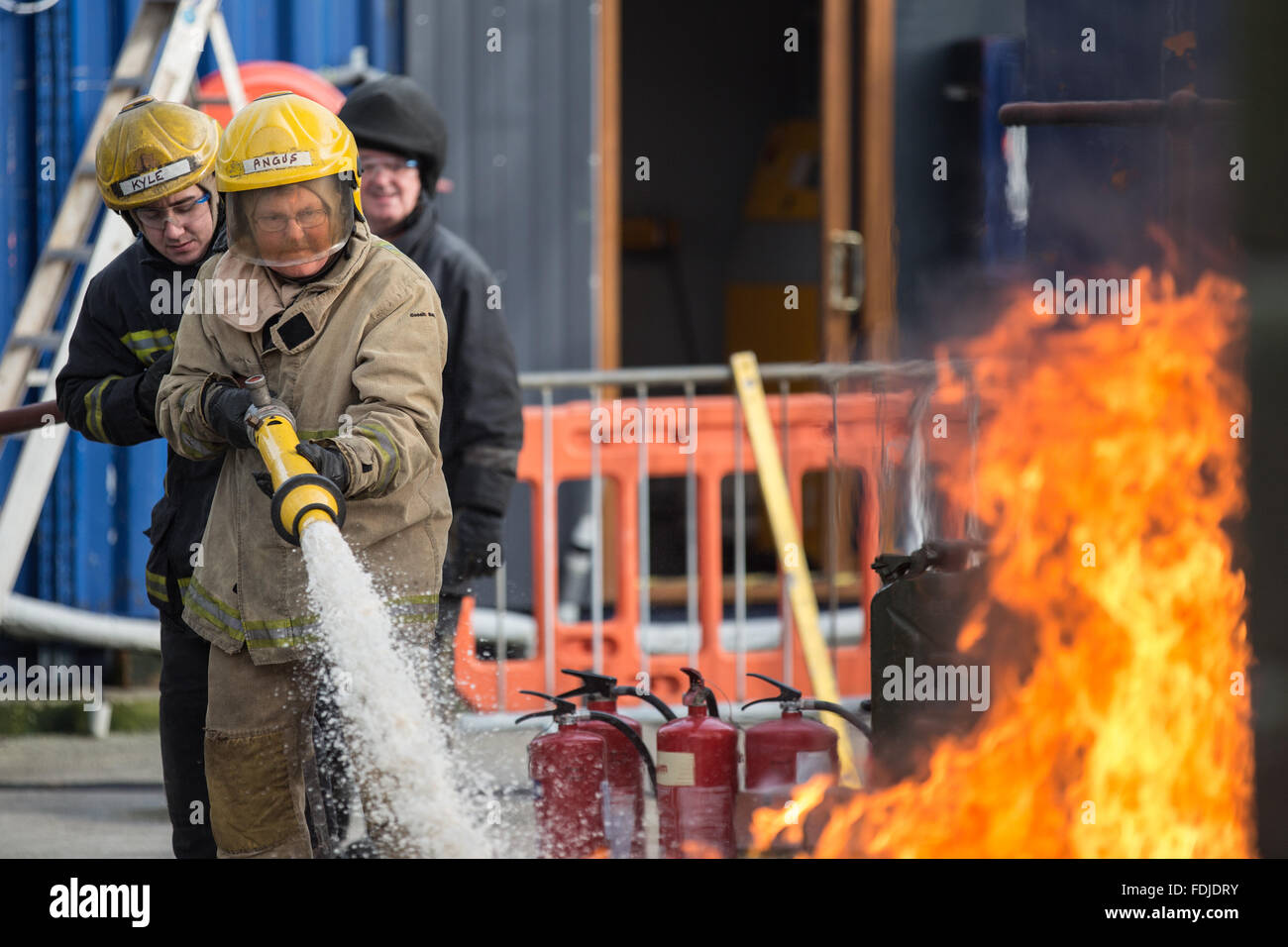 Offshore training firefighting hi-res stock photography and images - Alamy