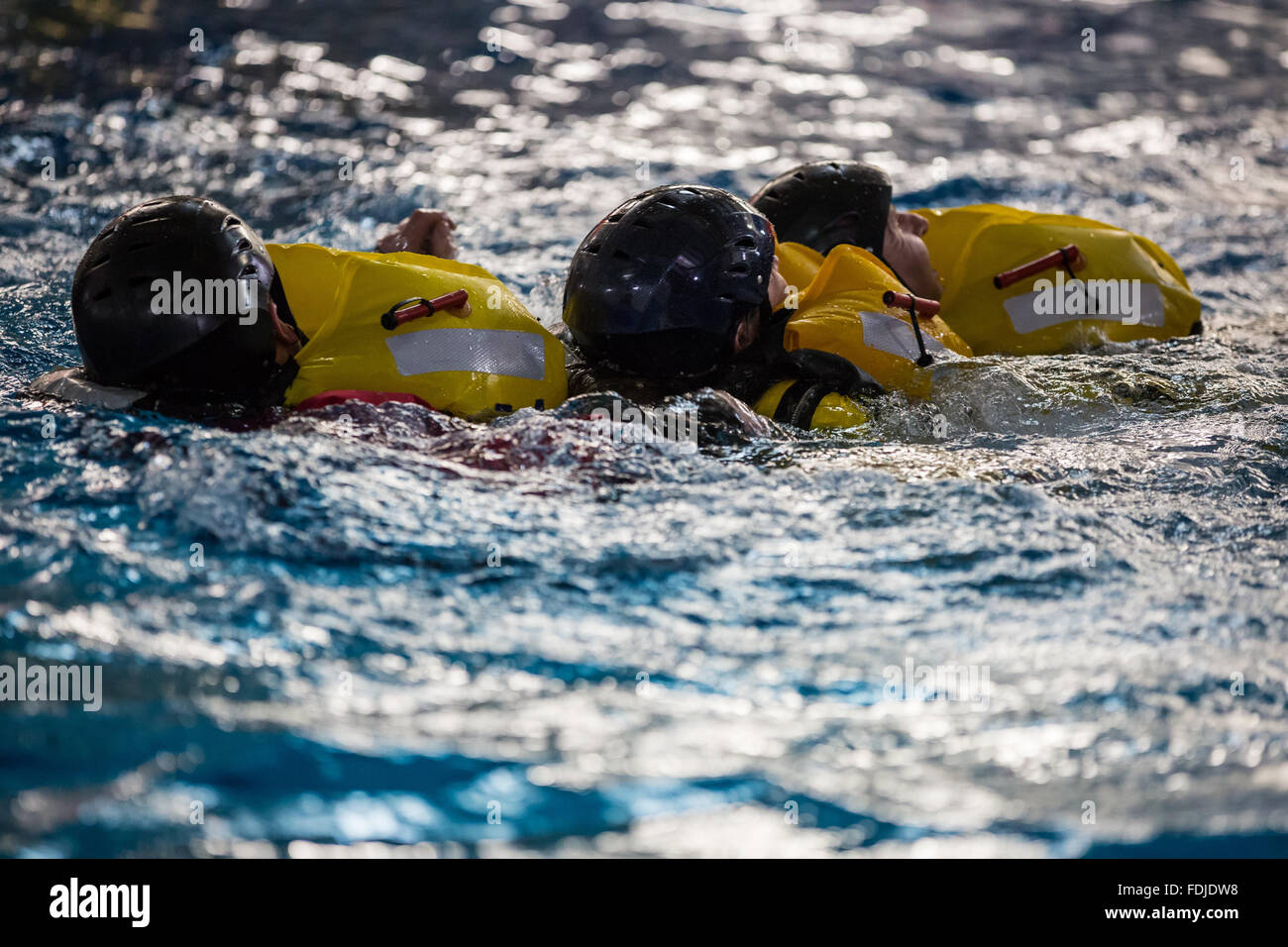 Offshore during sea survival training hi-res stock photography and ...