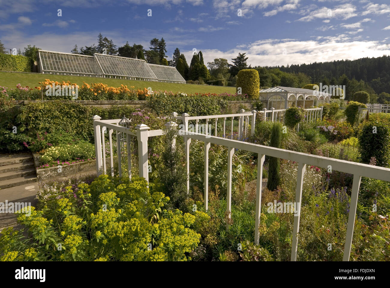 The Italian Terrace, with the Loggia and the Orchard House in view, at ...
