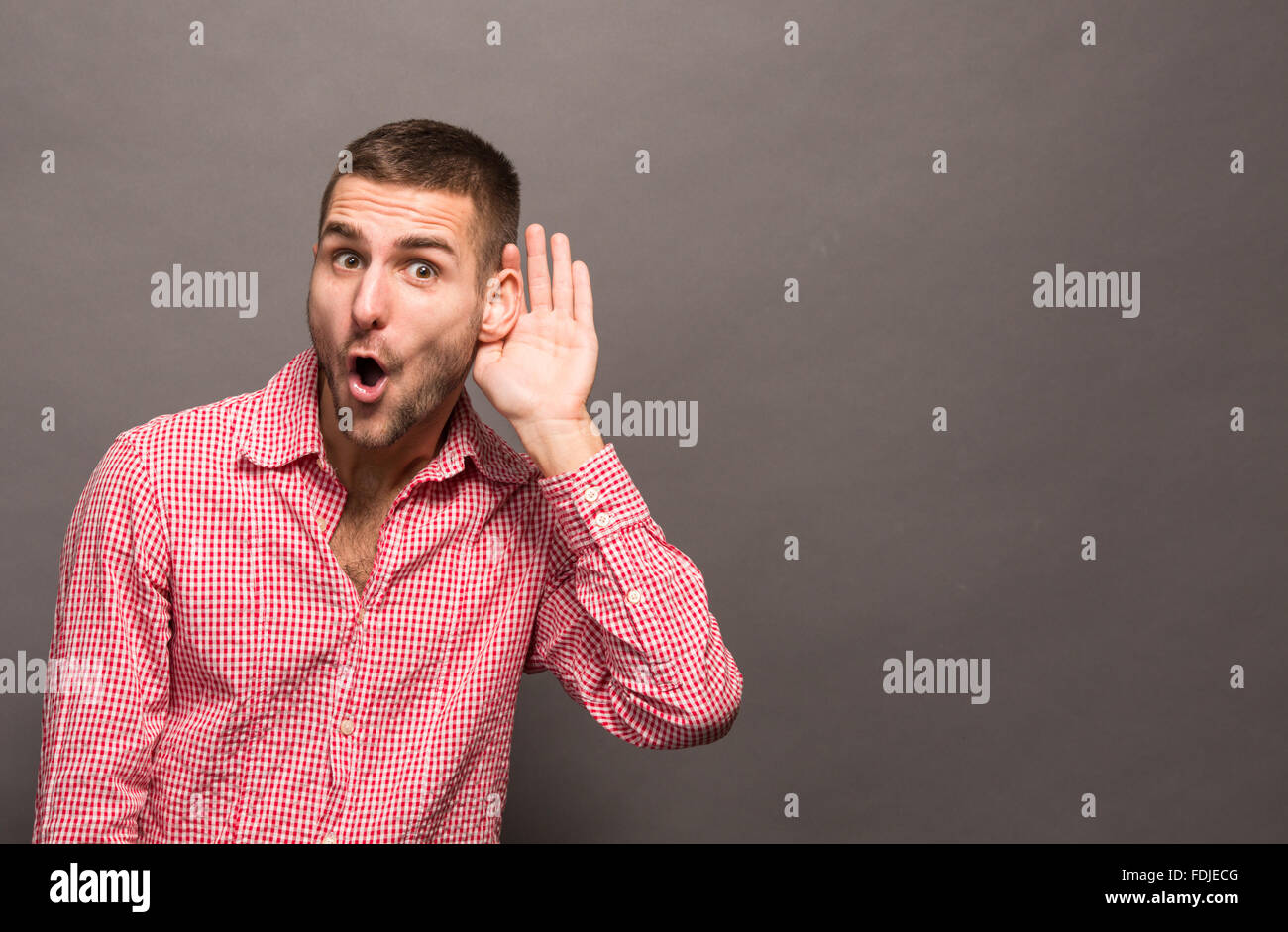 Hand to ear hi-res stock photography and images - Alamy