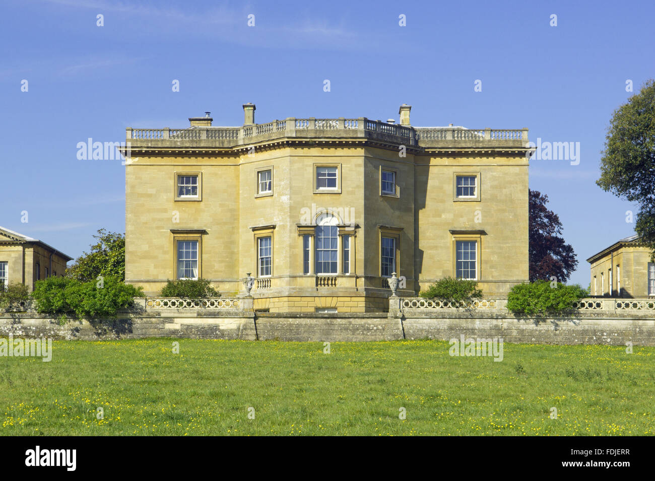 The east, or garden, front at Basildon Park, built 1776-83 by John Carr ...