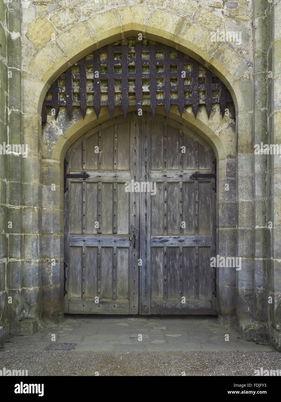 Medieval wooden arched doorway england High Resolution Stock ...