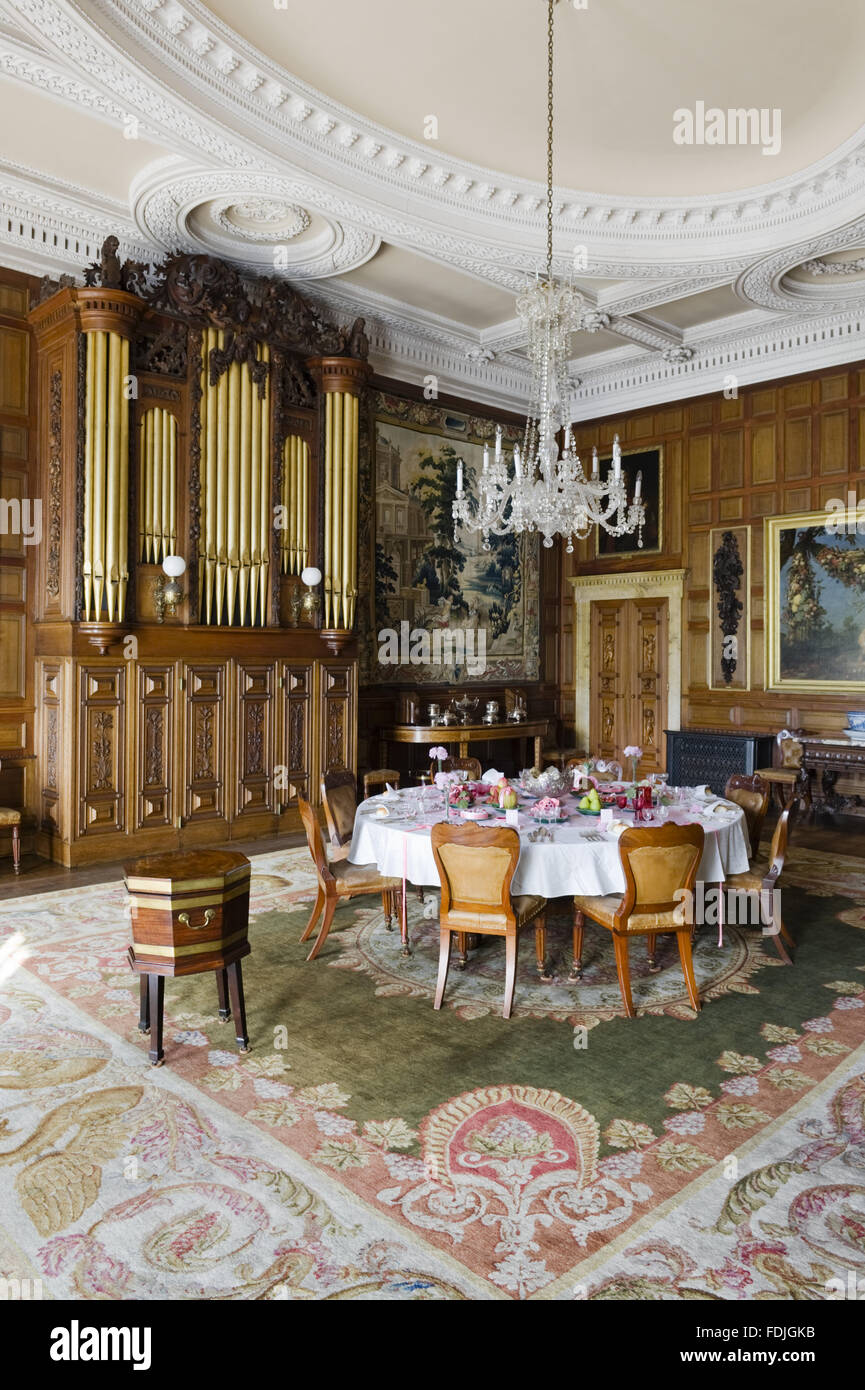 The Dining Room at Kingston Lacy, Dorset. The organ was installed in ...