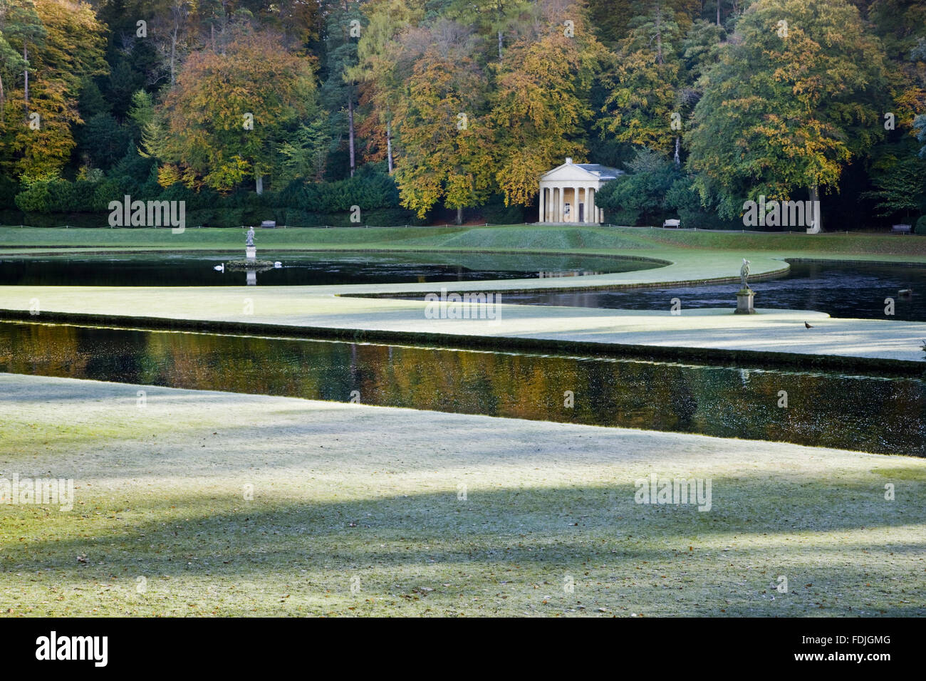 The Temple of Piety with pediment and Tuscan columns, seen over the ...