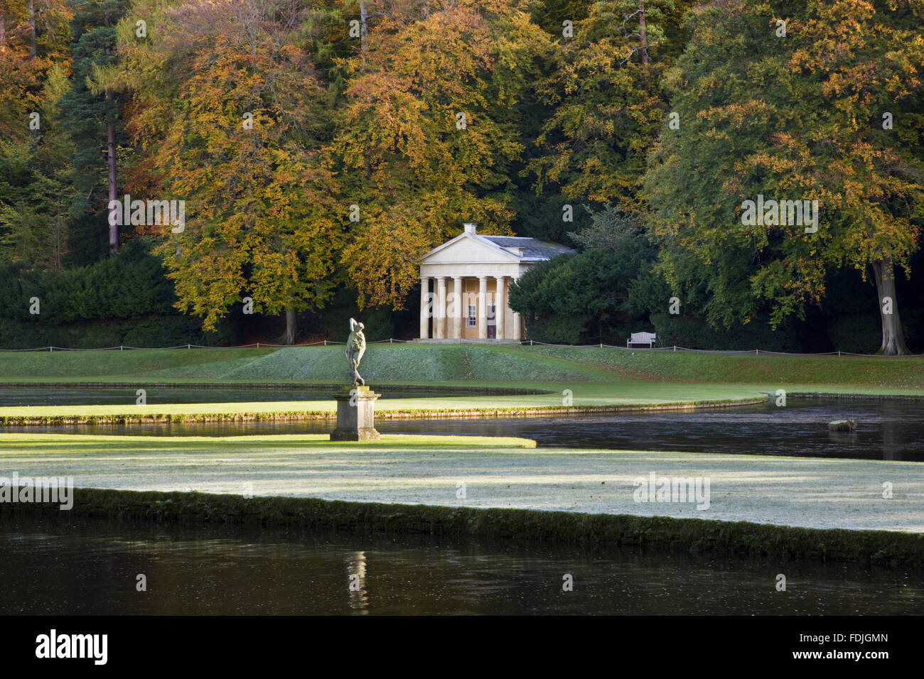 The Temple of Piety with pediment and Tuscan columns, seen over the ...