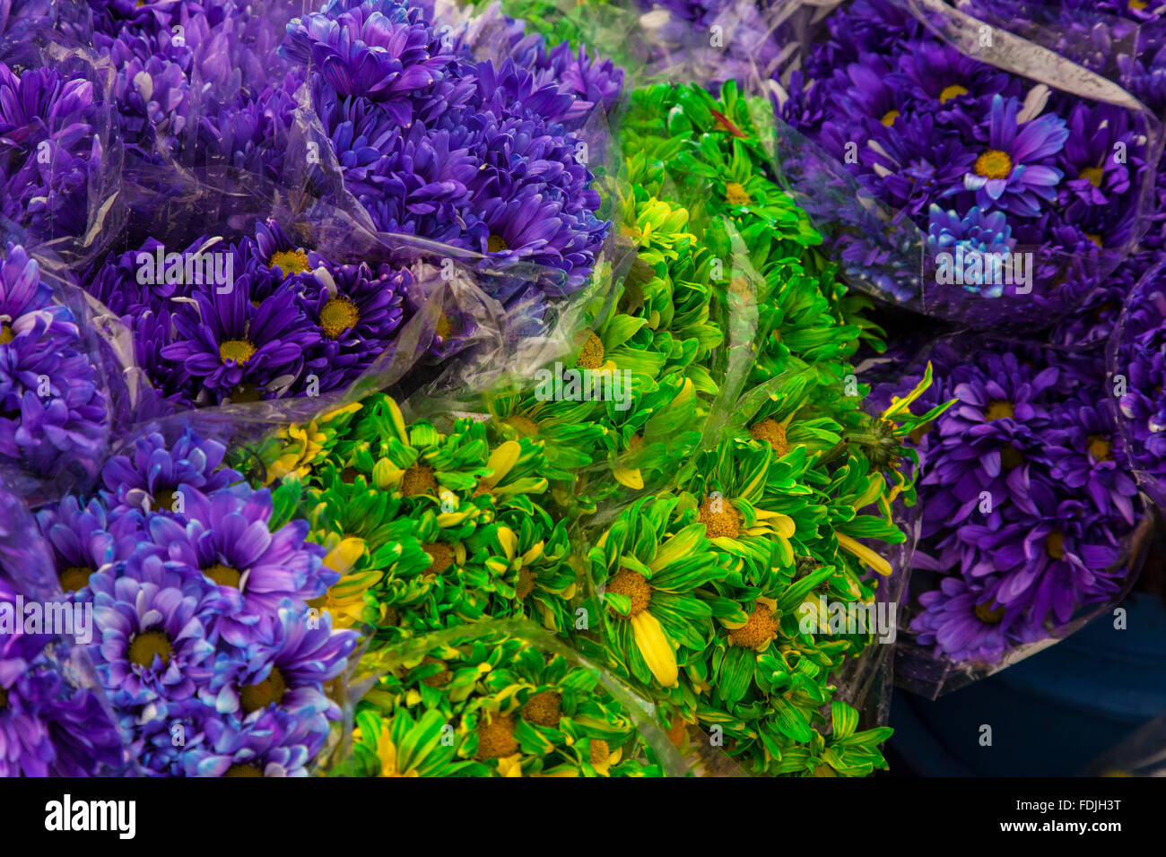 Flowers at Paloquemao farmers flower market in Bogota, Colombia, South ...