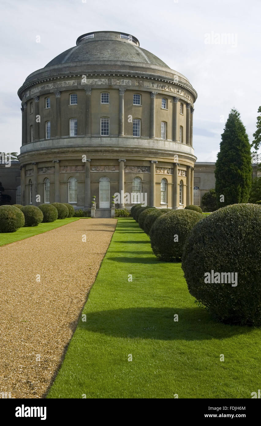 Ickworth, Bury St Edmunds, Suffolk. The central Rotunda flanked by two ...