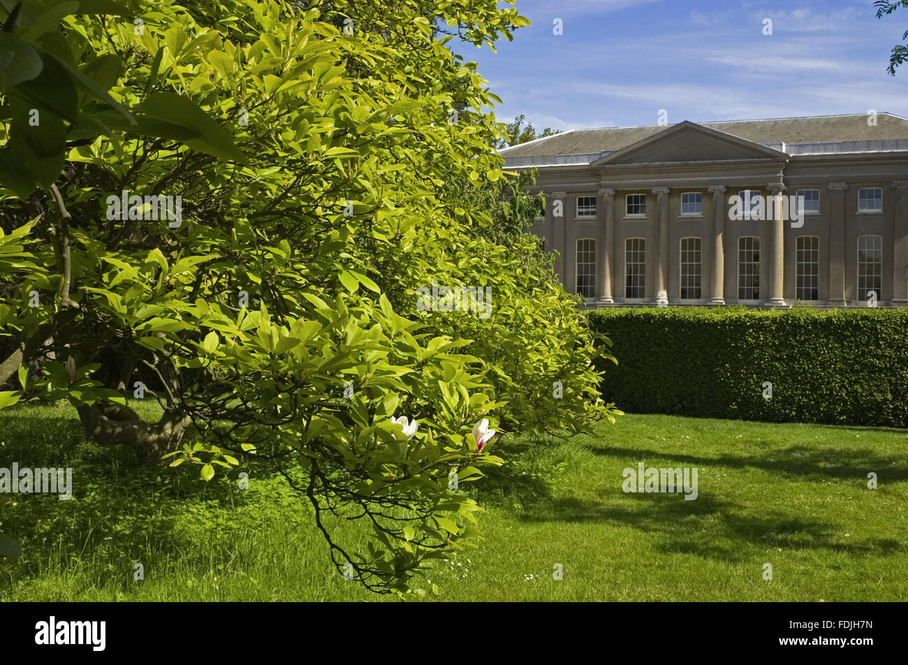 Palladian wing at Ickworth, Bury St Edmunds, Suffolk. The central ...
