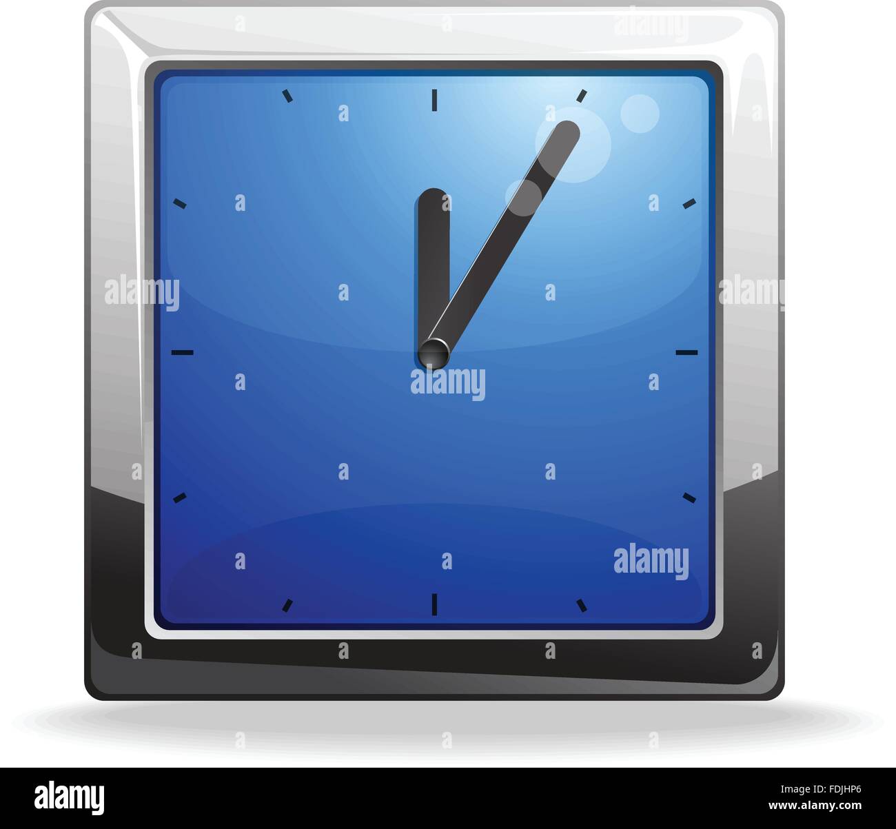 Shiny blue clock Stock Vector Images - Alamy