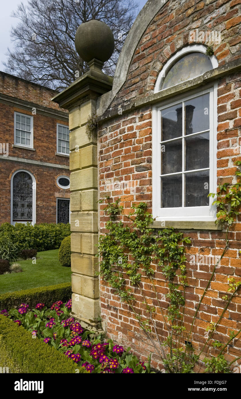 Window in the cusped gable wall next to the Parterre at Erddig, Wrexham ...
