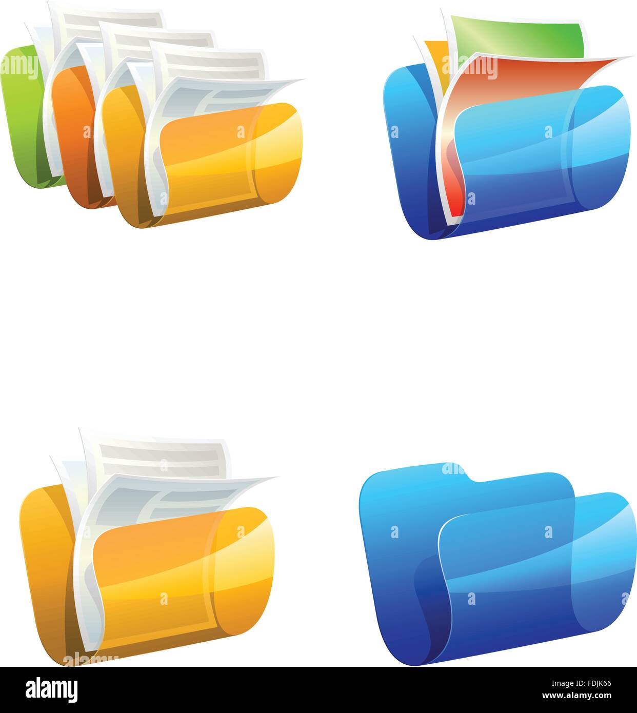 Folders vector illustration Stock Vector Image & Art - Alamy