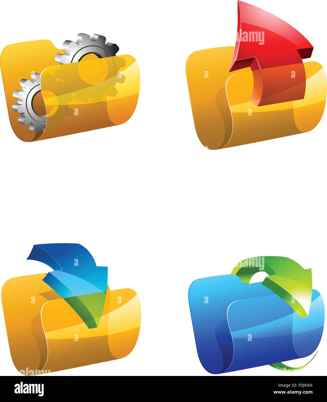 Folders vector illustration Stock Vector Image & Art - Alamy