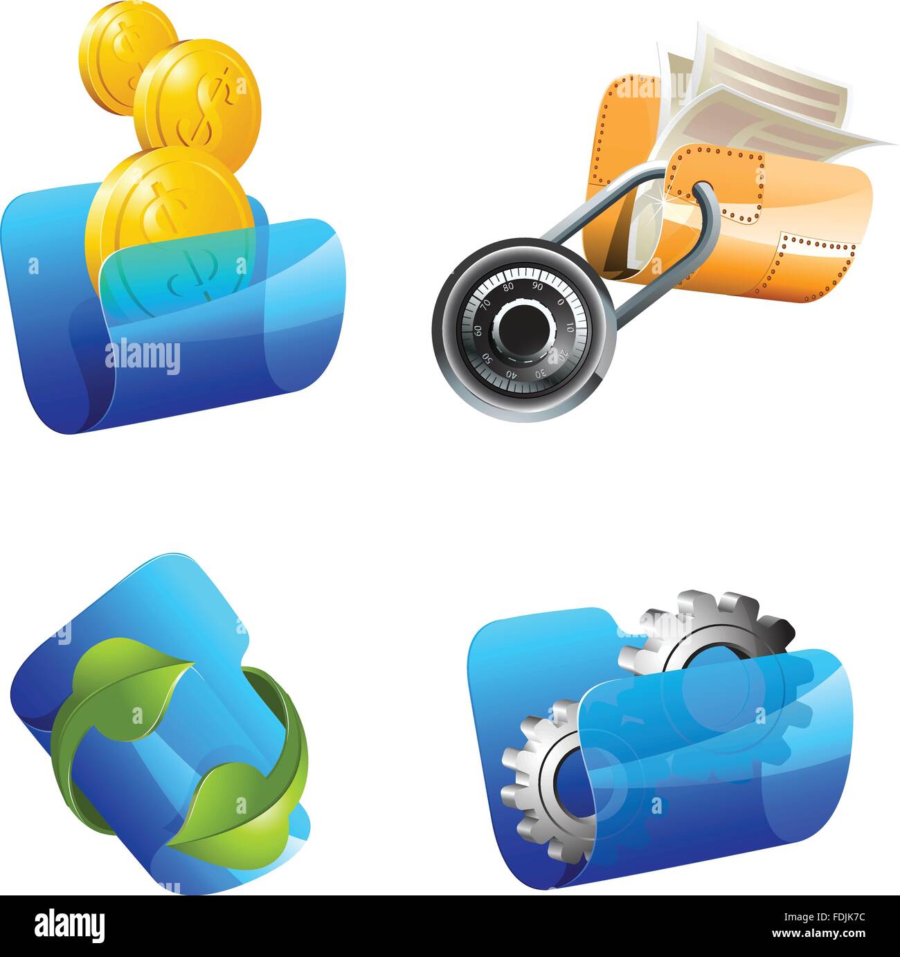 Folders vector illustration Stock Vector Image & Art - Alamy