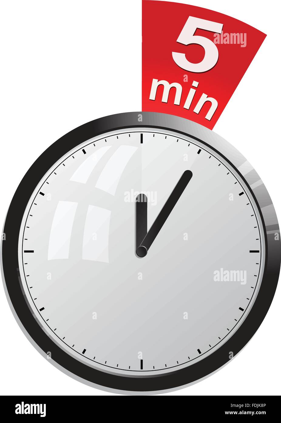 Timer 5 minutes vector illustration Stock Vector Image & Art - Alamy