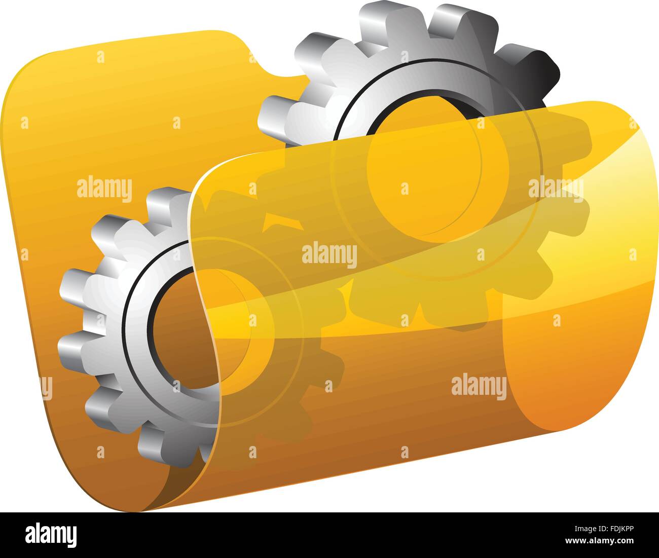 Settings folder vector illustration Stock Vector Image & Art - Alamy