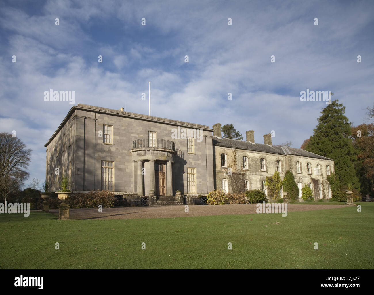 Semicircular Doric portico on the Regency part of the house at ...