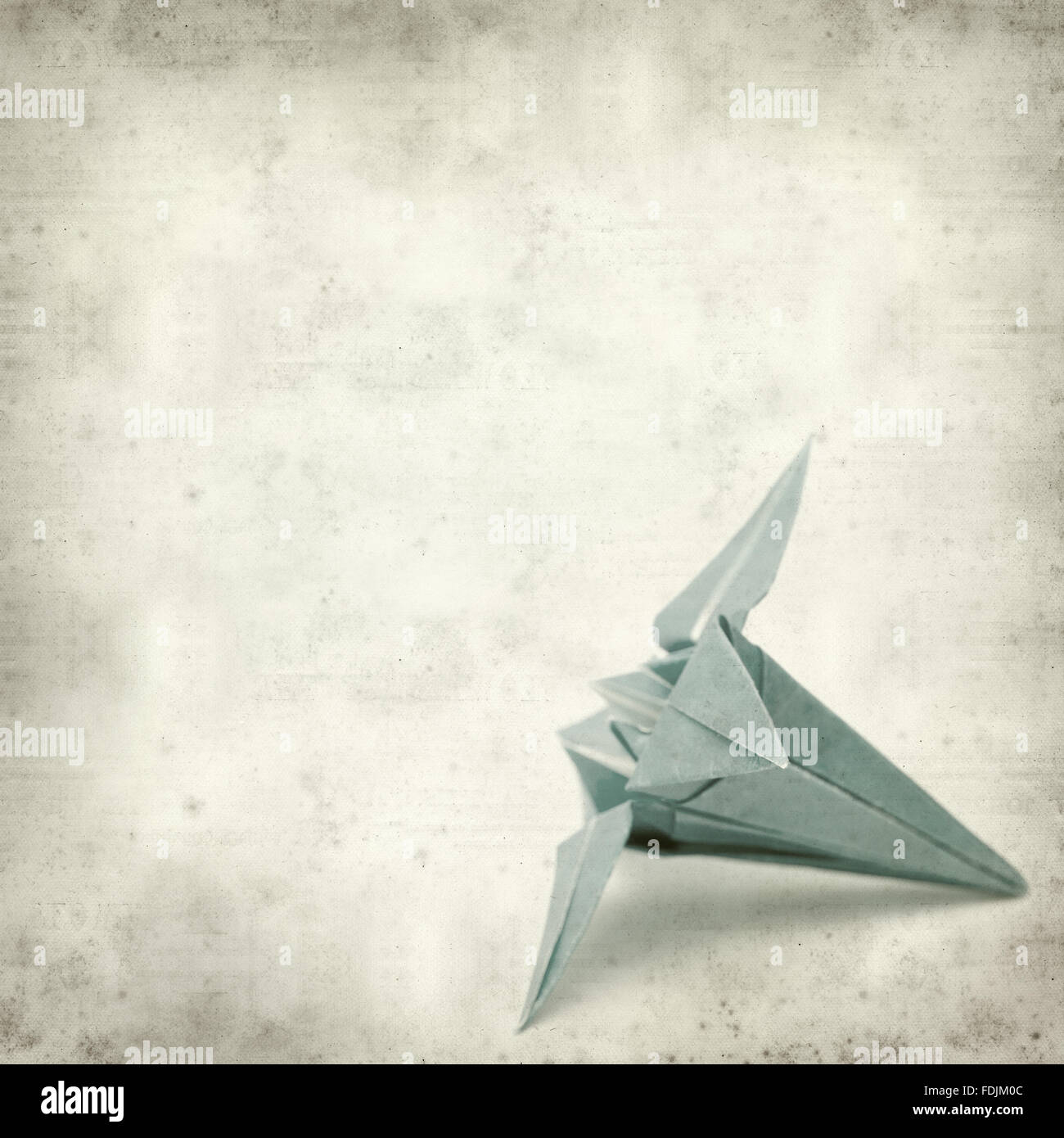 textured old paper background with origami flower Stock Photo - Alamy
