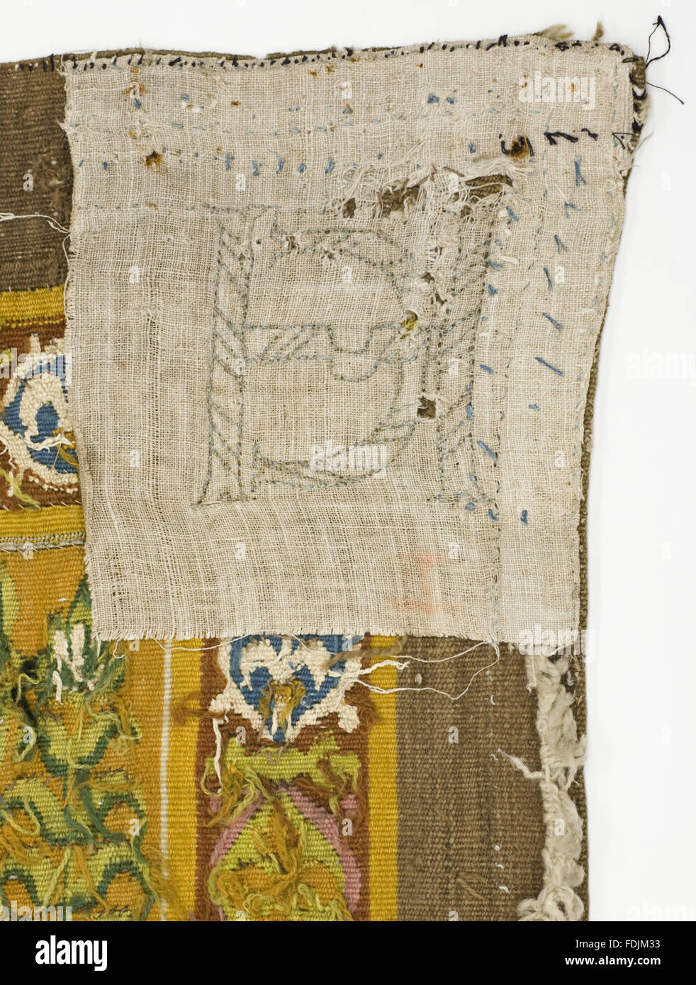 A detail of a rare monogram of Sir Christopher Hatton on the original ...