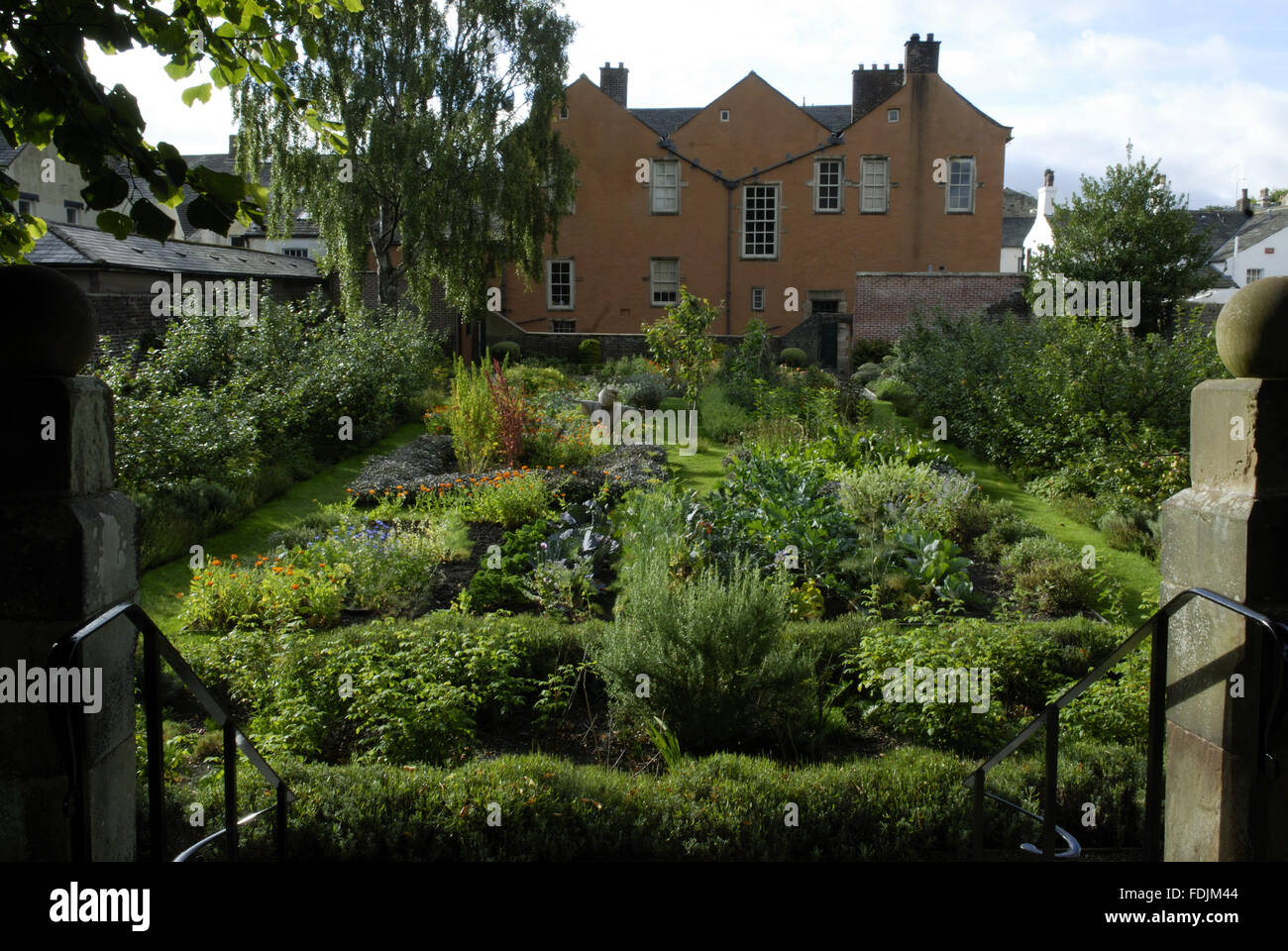 View over the kitchen garden to the back of Wordsworth House ...