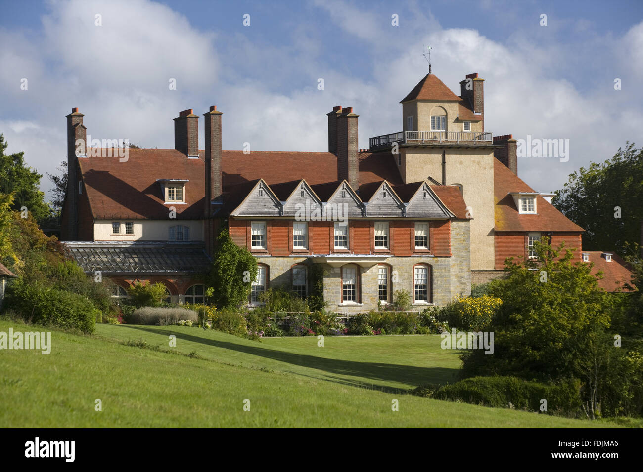 A view towards the south front of the house designed by Philip Webb in ...