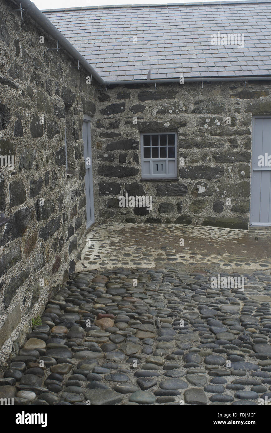 Traditional stone materials used in building at Aberdaron at the ...