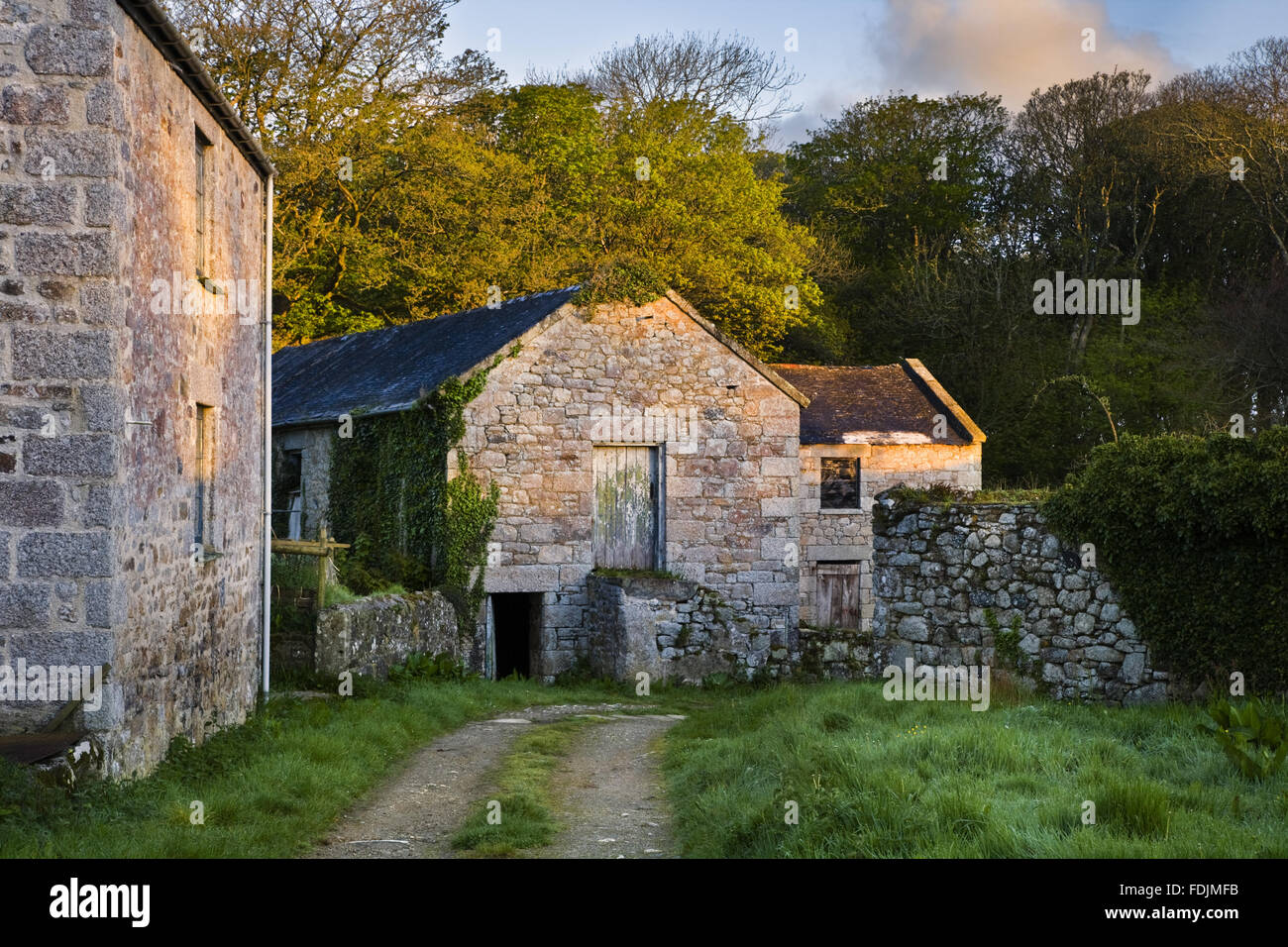 Old farm buildings on the estate at Godolphin House, near Helston ...