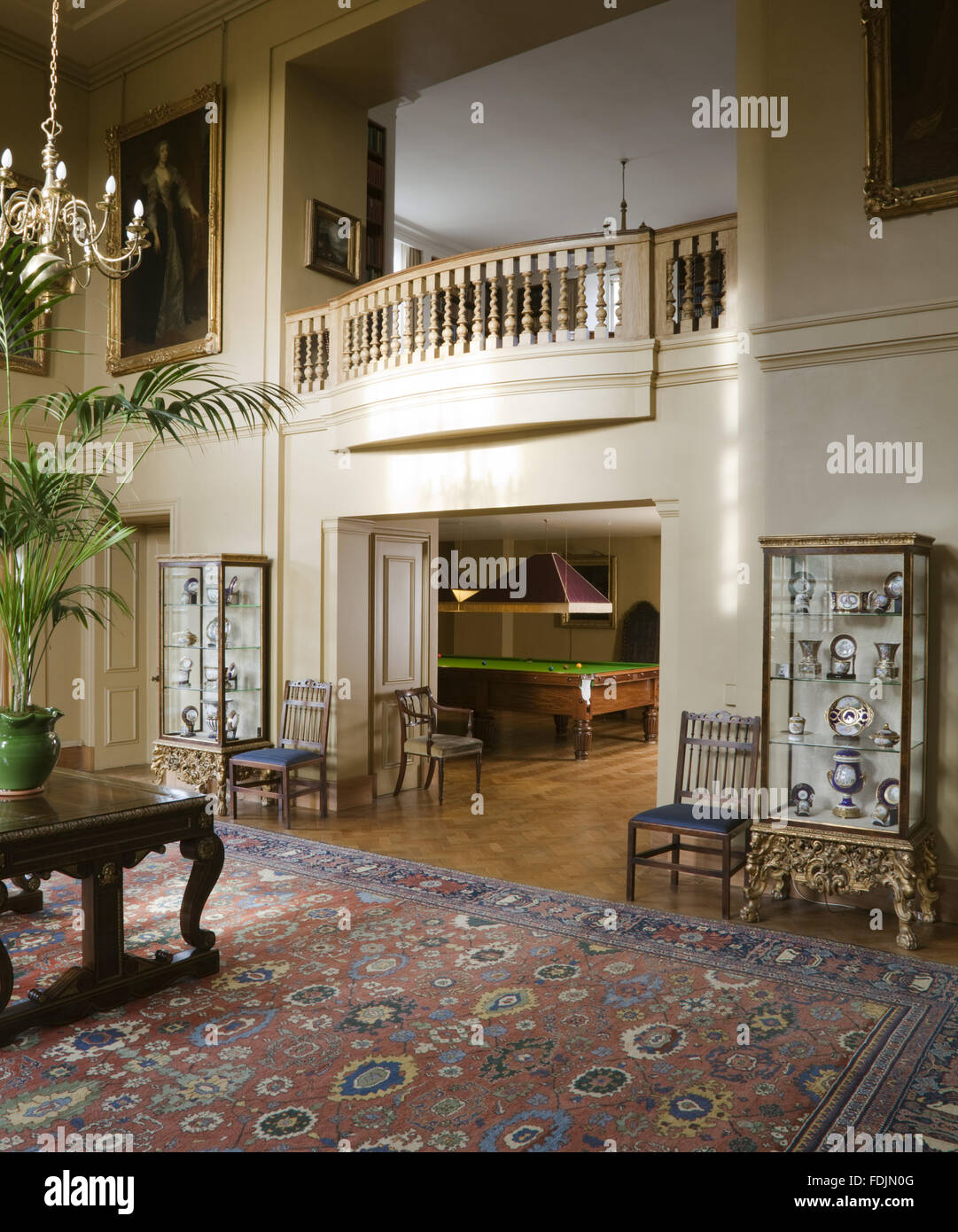 A view from the Picture Room at Upton House, Warwickshire. The rooms ...