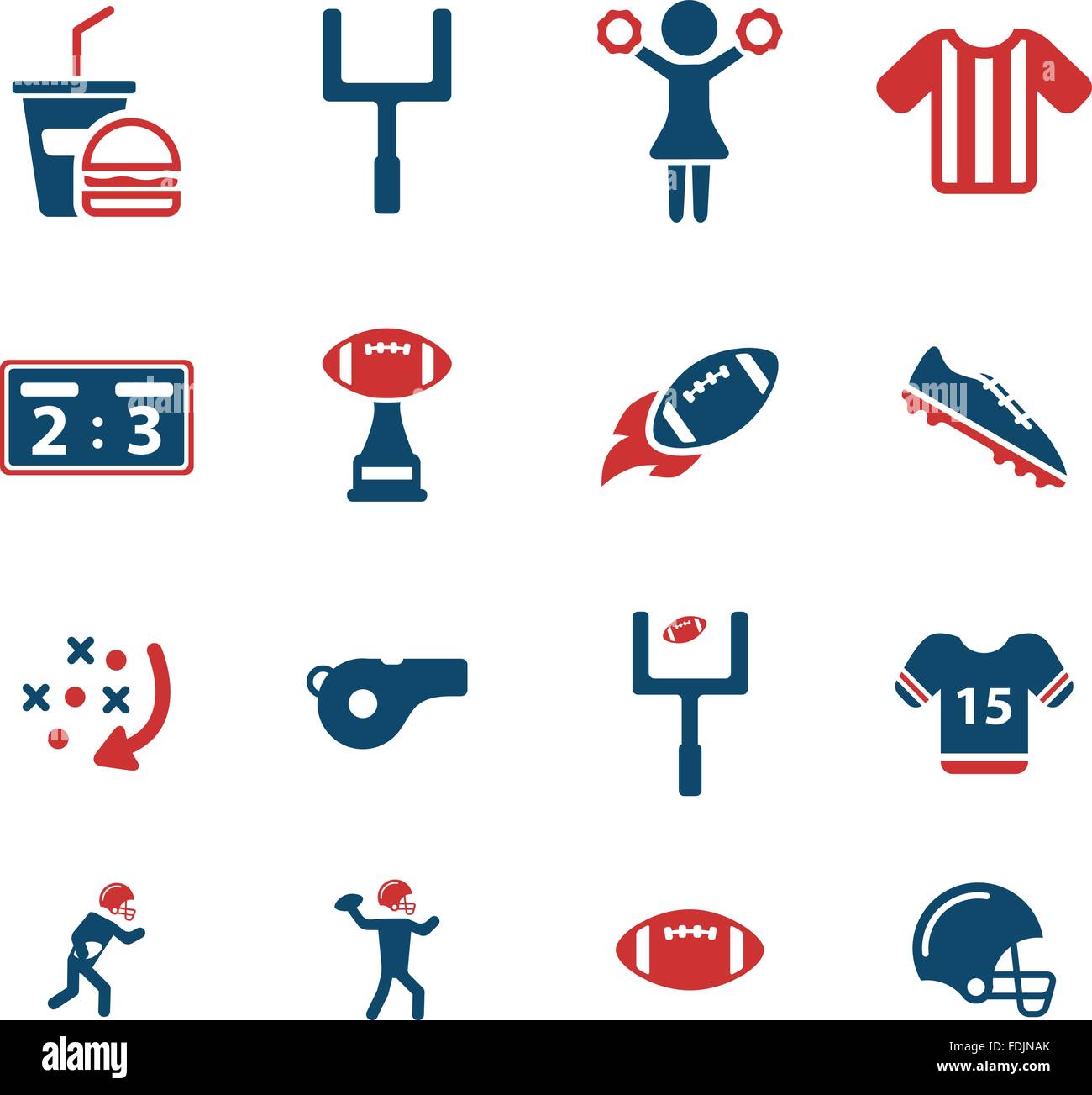American football simply icons Stock Vector Image & Art - Alamy