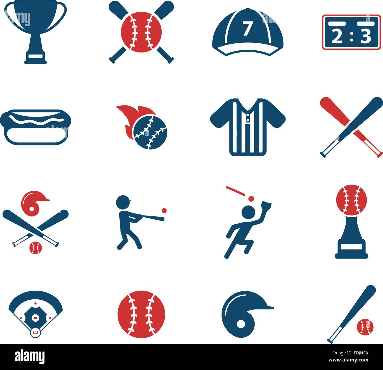 Baseball simply icons Stock Vector Image & Art - Alamy