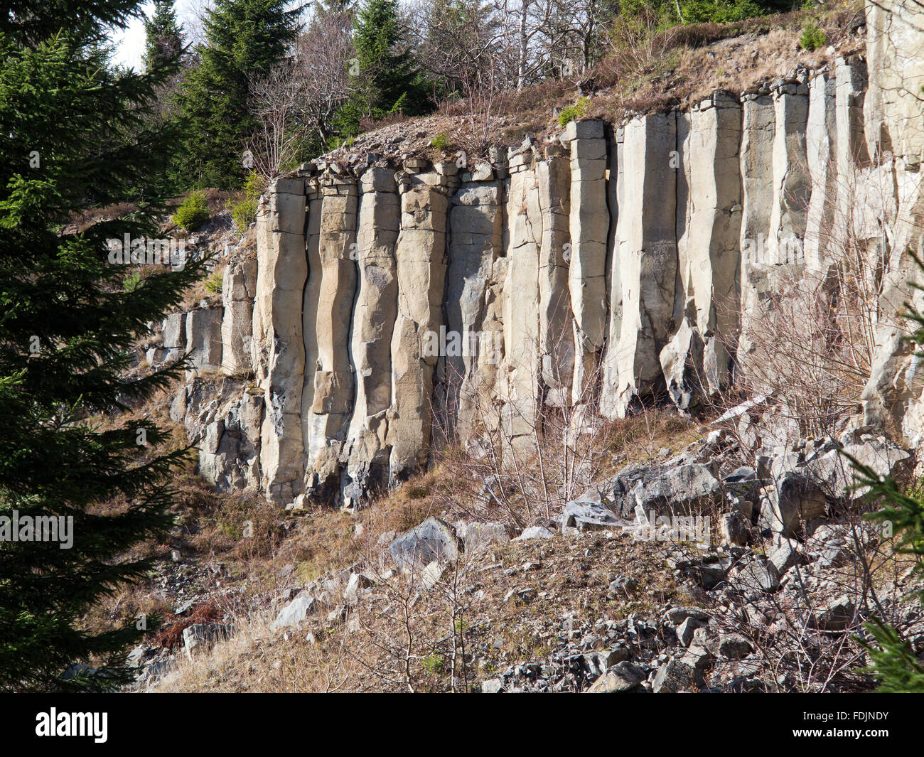 Old basalt quarry in The Ore Mountains Stock Photo - Alamy