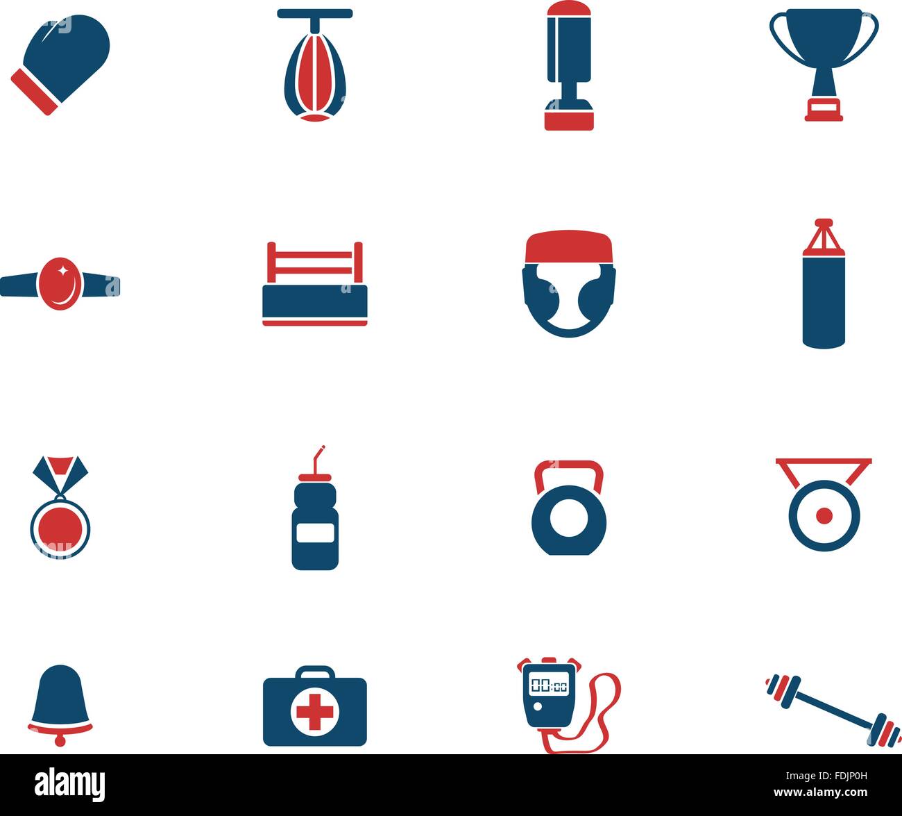 Boxing simply icons Stock Vector Image & Art - Alamy