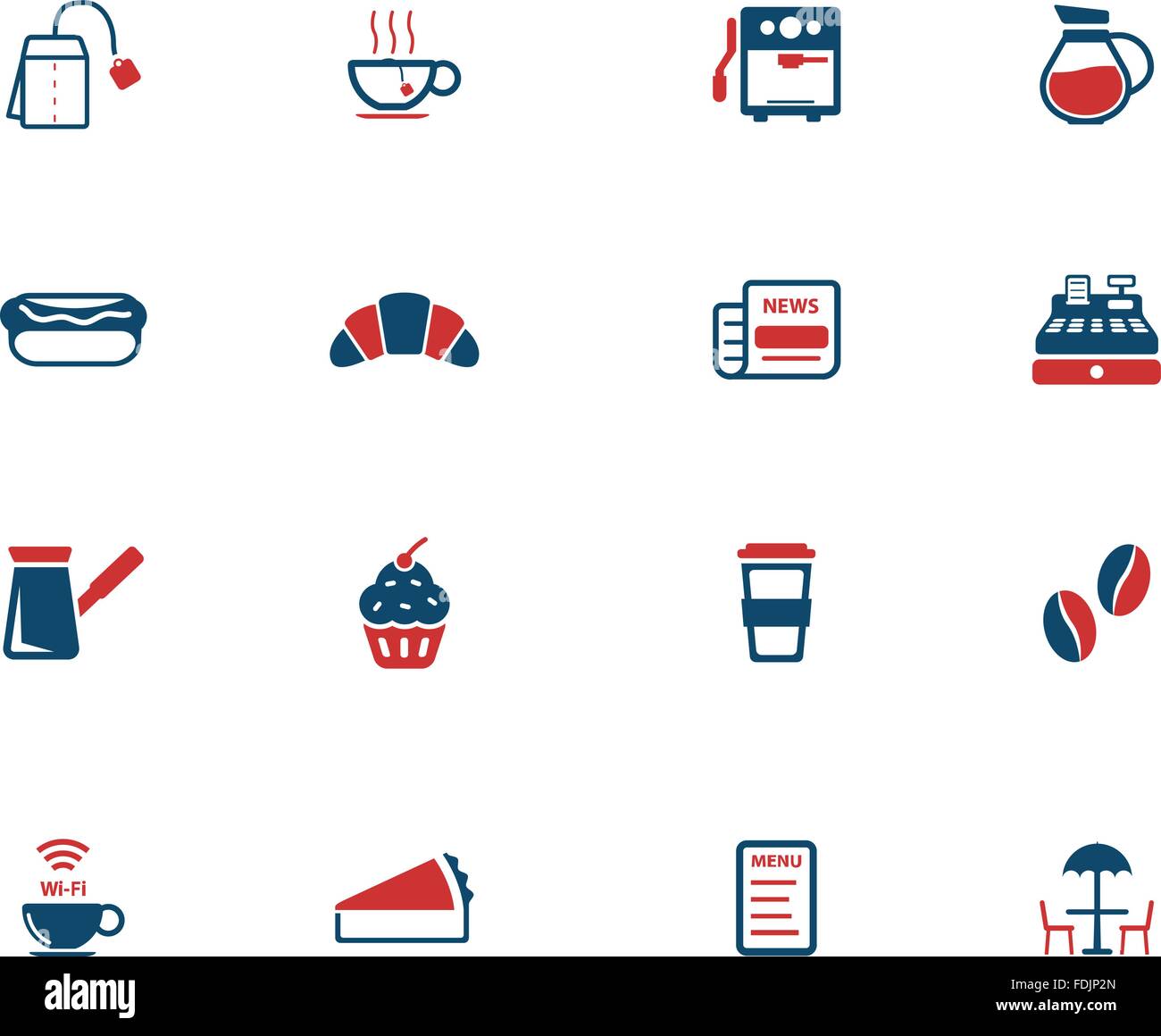 Cafe simply icons Stock Vector Image & Art - Alamy