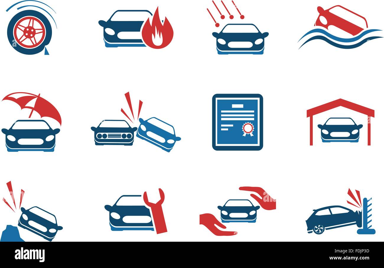 Car Insurance Icons Stock Vector Image & Art - Alamy