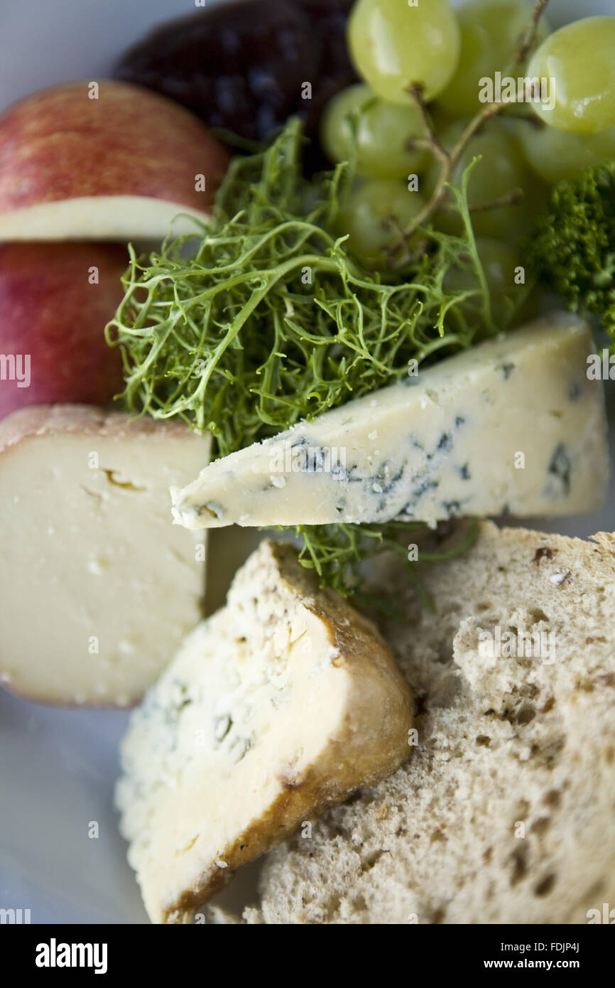 Cheese ploughmans lunch with hand-made bread in the restaurant at ...
