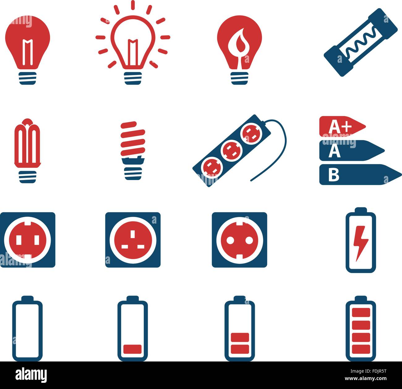 Electricity simply icons Stock Vector Image & Art - Alamy