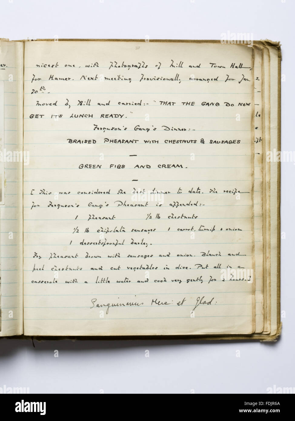 Minute book of meetings of the Ferguson's Gang, an early National Trust ...