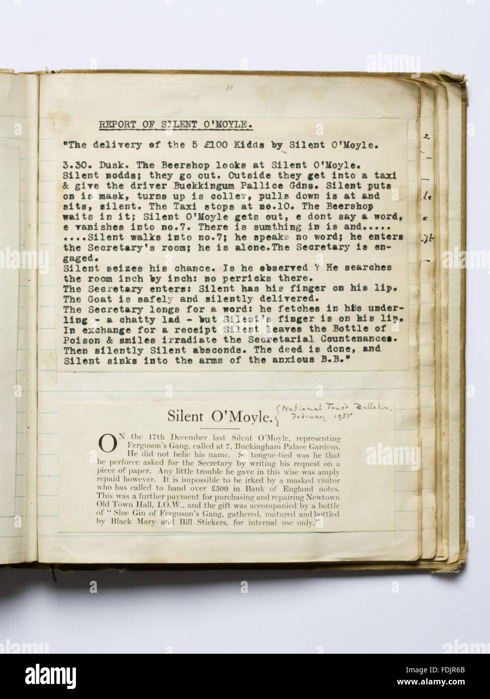 Minute book of meetings of the Ferguson's Gang, an early National Trust ...
