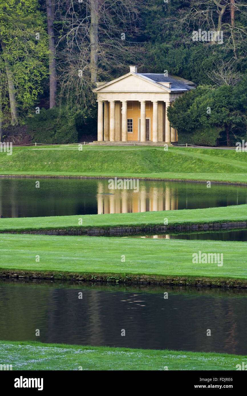 The Temple of Piety with pediment and Tuscan columns at Studley Royal ...