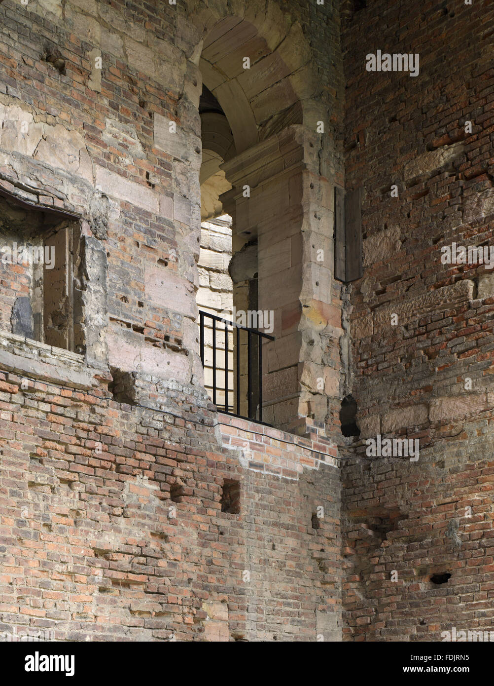 Part of the central block, gutted by fire in 1822, at Seaton Delaval ...