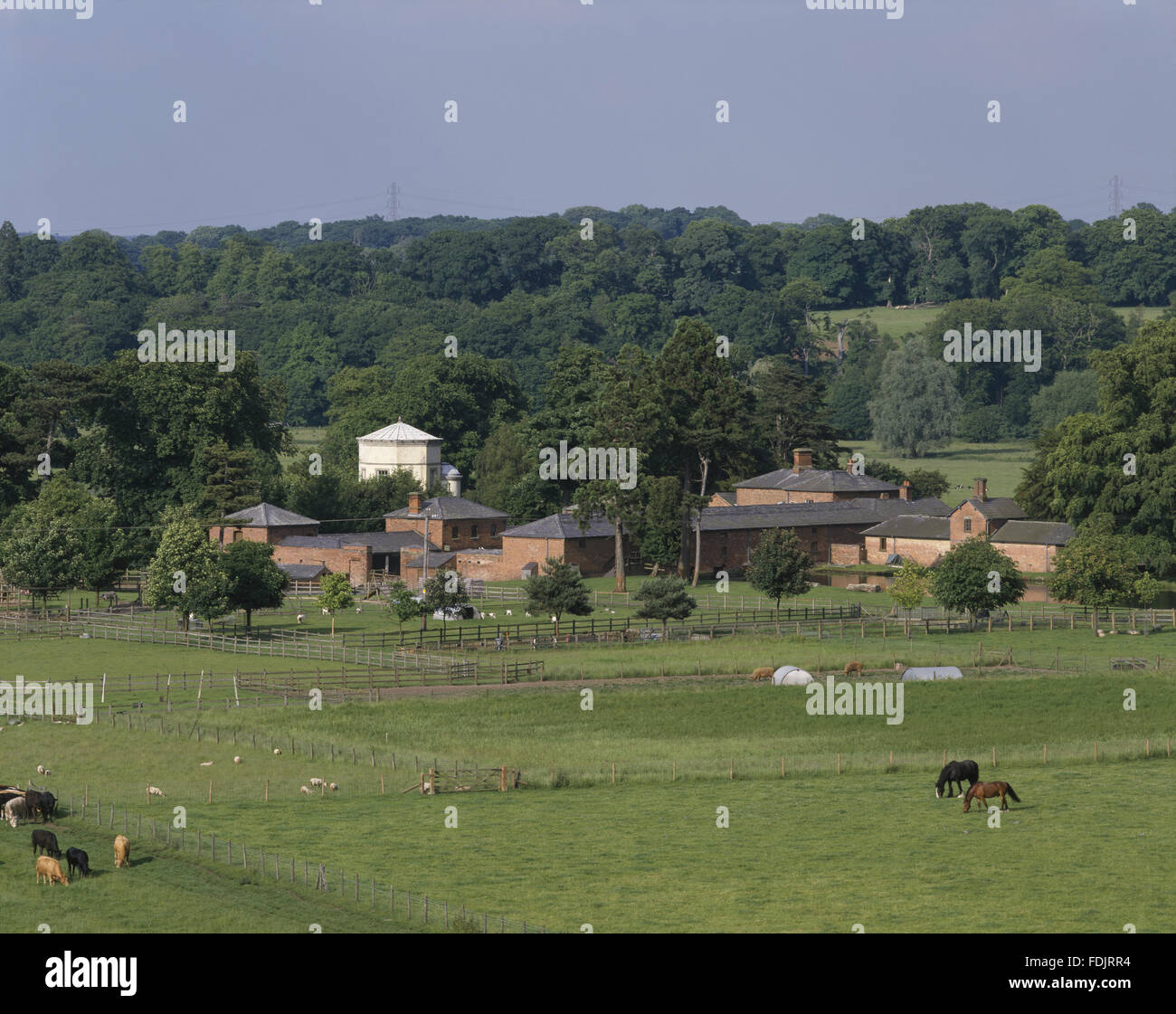 View of Park Farm from the south west, on the Shugborough Hall estate ...