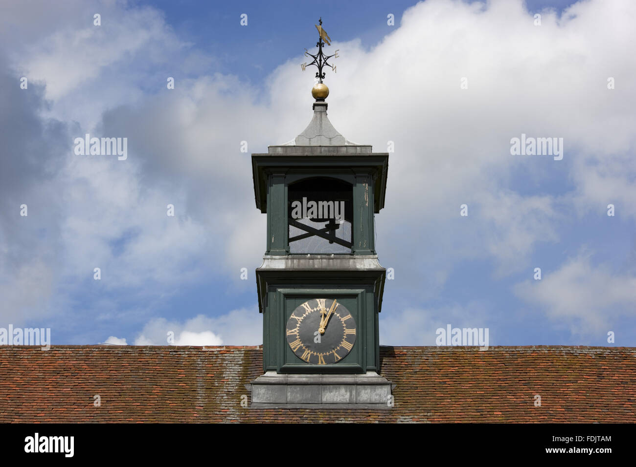 The clock-tower on the stable block at Osterley, Middlesex. The clock ...