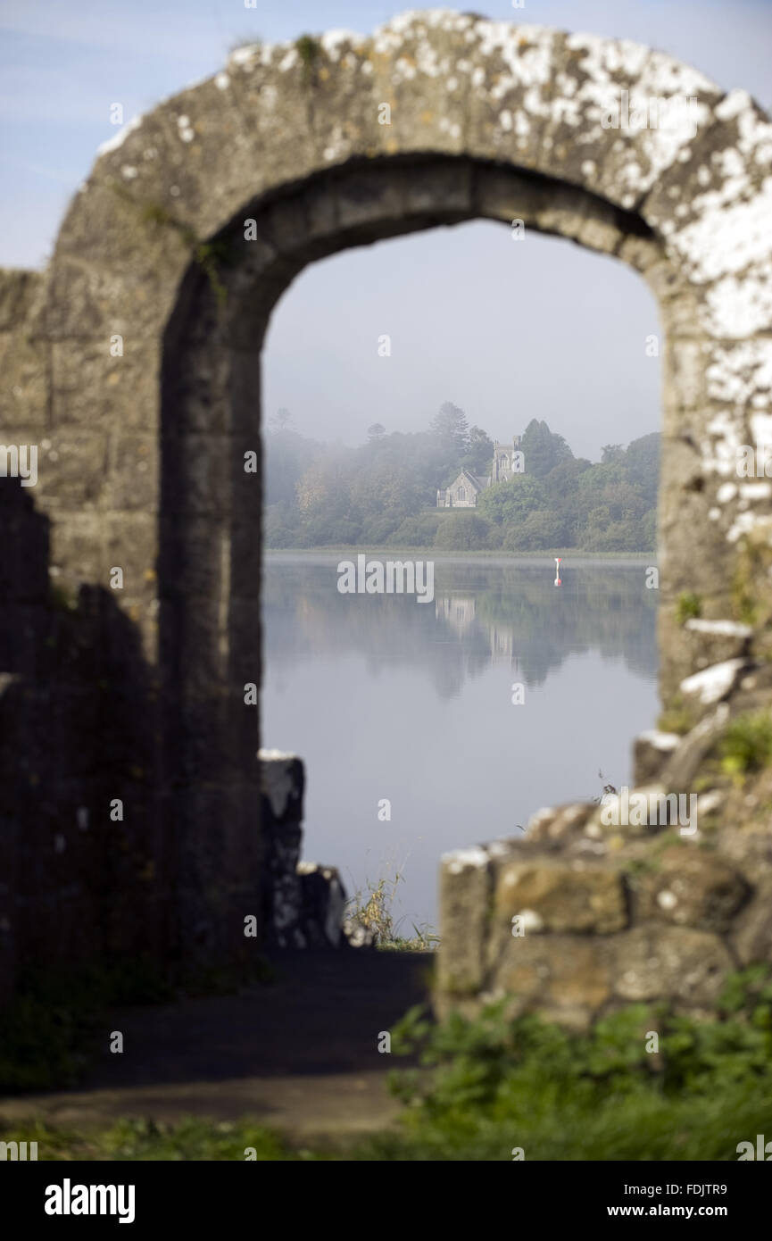 A view of Holy Trinity church (not National Trust) on the Derryvore ...