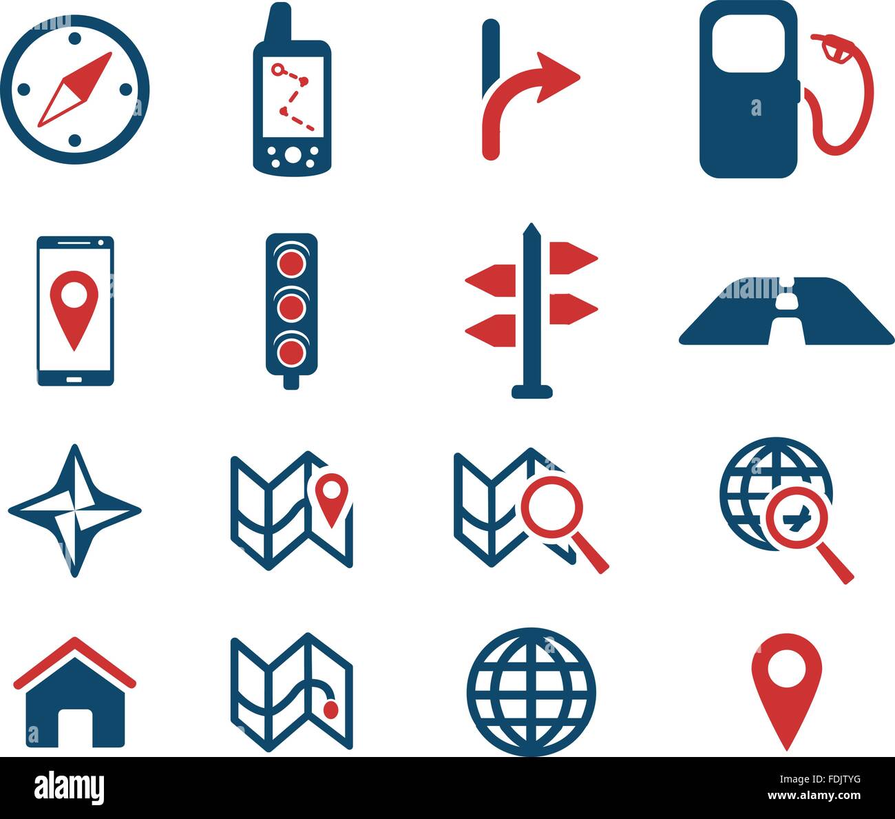 Navigation simply icons Stock Vector Image & Art - Alamy