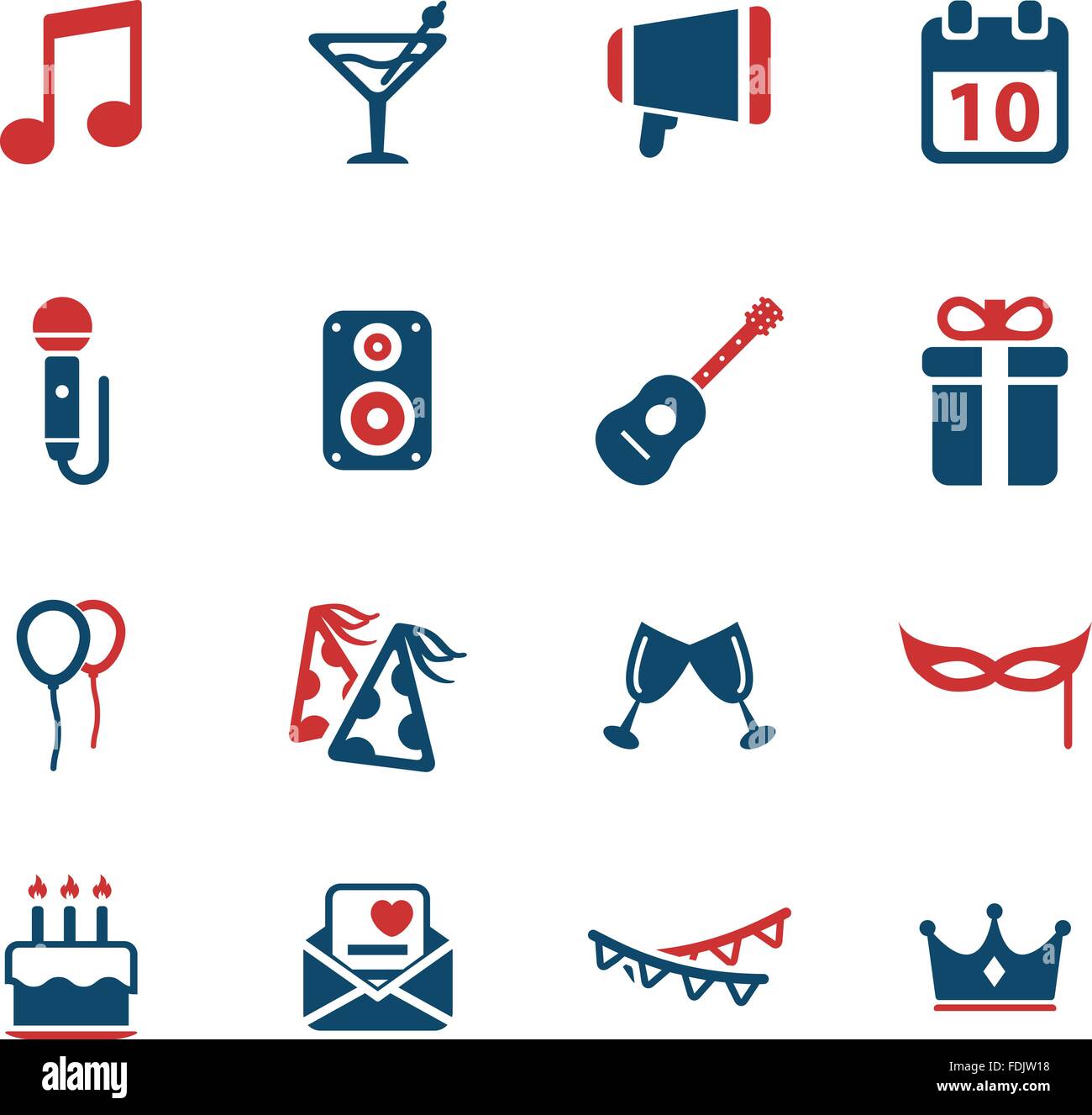 Party simply icons Stock Vector Image & Art - Alamy