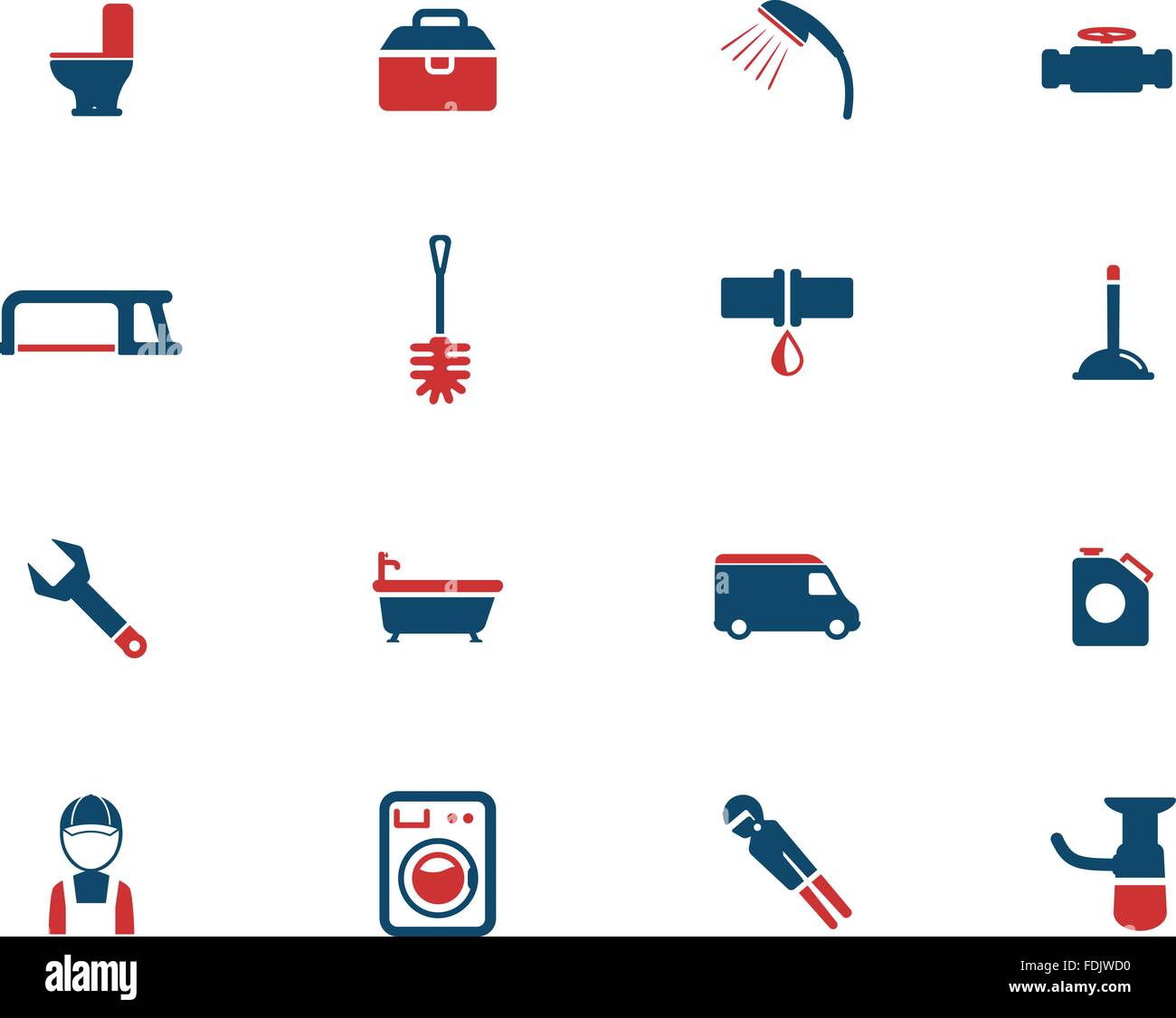 Plumbing service simply icons Stock Vector Image & Art - Alamy