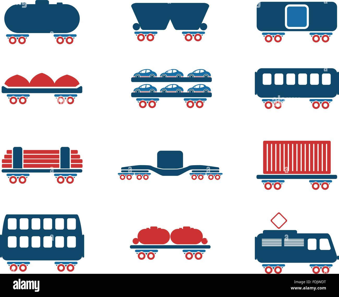 Rail-freight traffic icons Stock Vector Image & Art - Alamy