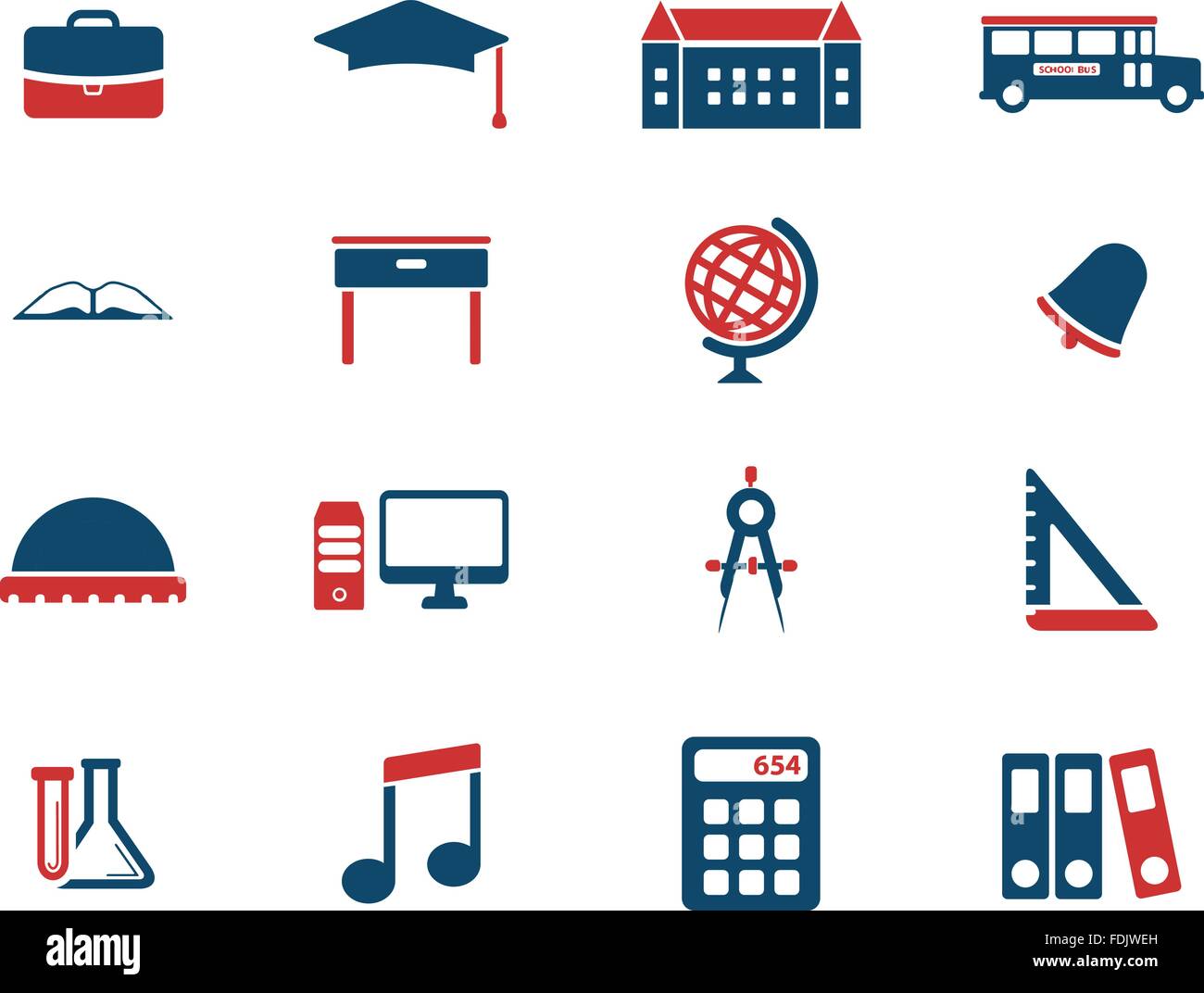 School simply icons Stock Vector Image & Art - Alamy
